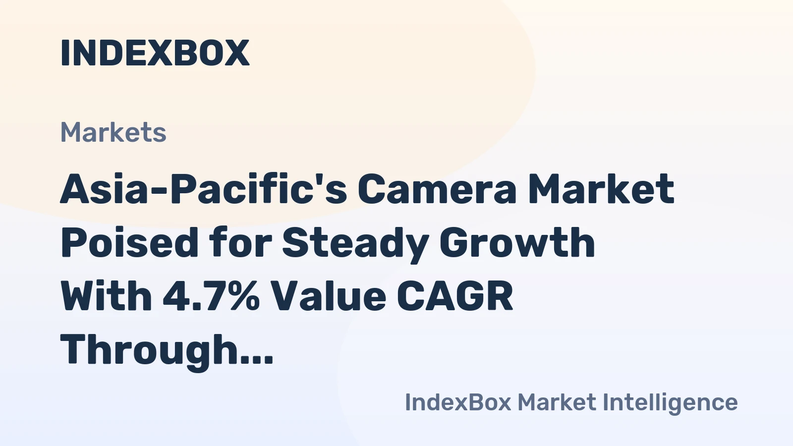 Asia-Pacific's Camera Market Poised for Steady Growth With 4.7% Value CAGR Through 2035