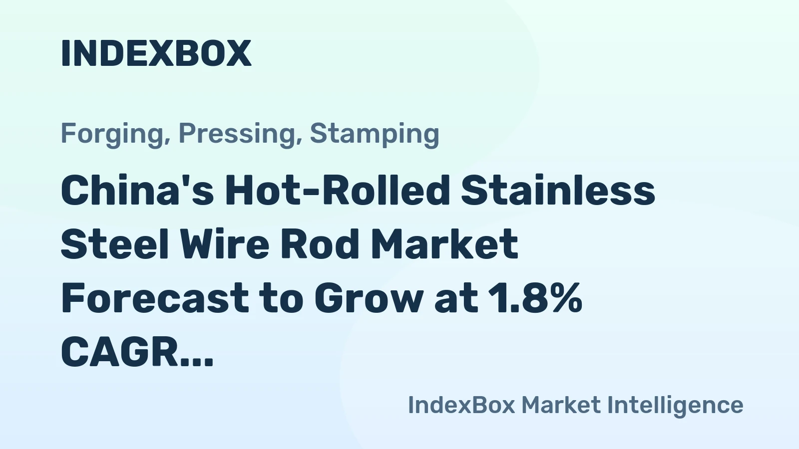 China's Hot-Rolled Stainless Steel Wire Rod Market Forecast to Grow at 1.8% CAGR Through 2035