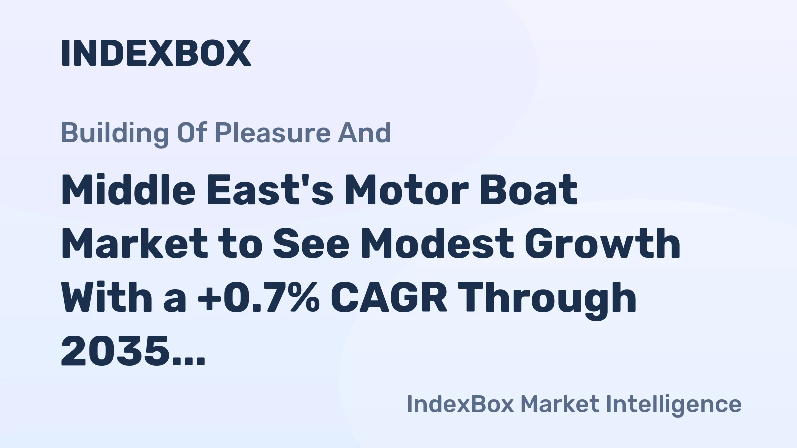 Middle East's Motor Boat Market to See Modest Growth With a +0.7% CAGR Through 2035