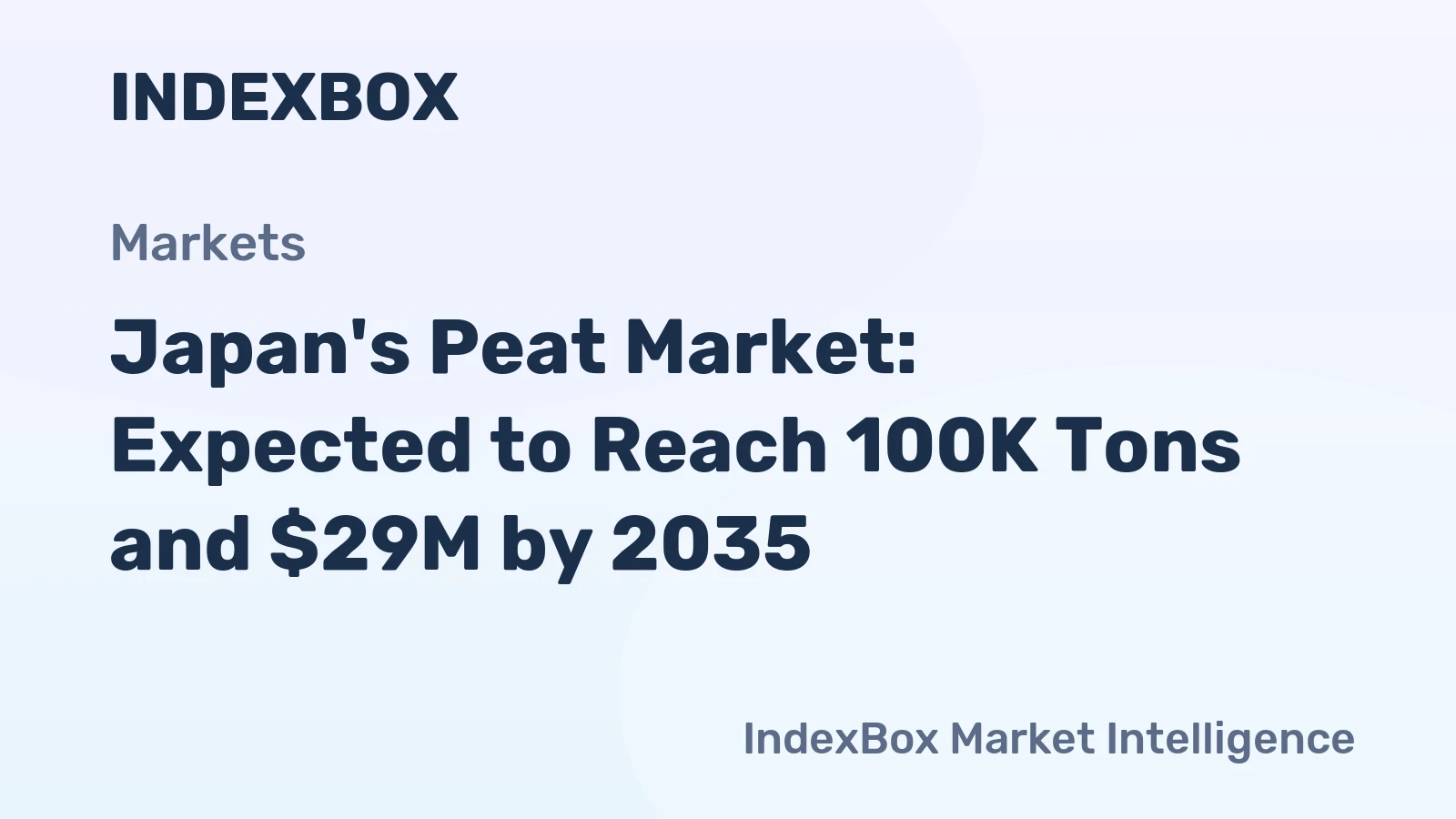 Japan's Peat Market: Expected to Reach 100K Tons and $29M by 2035
