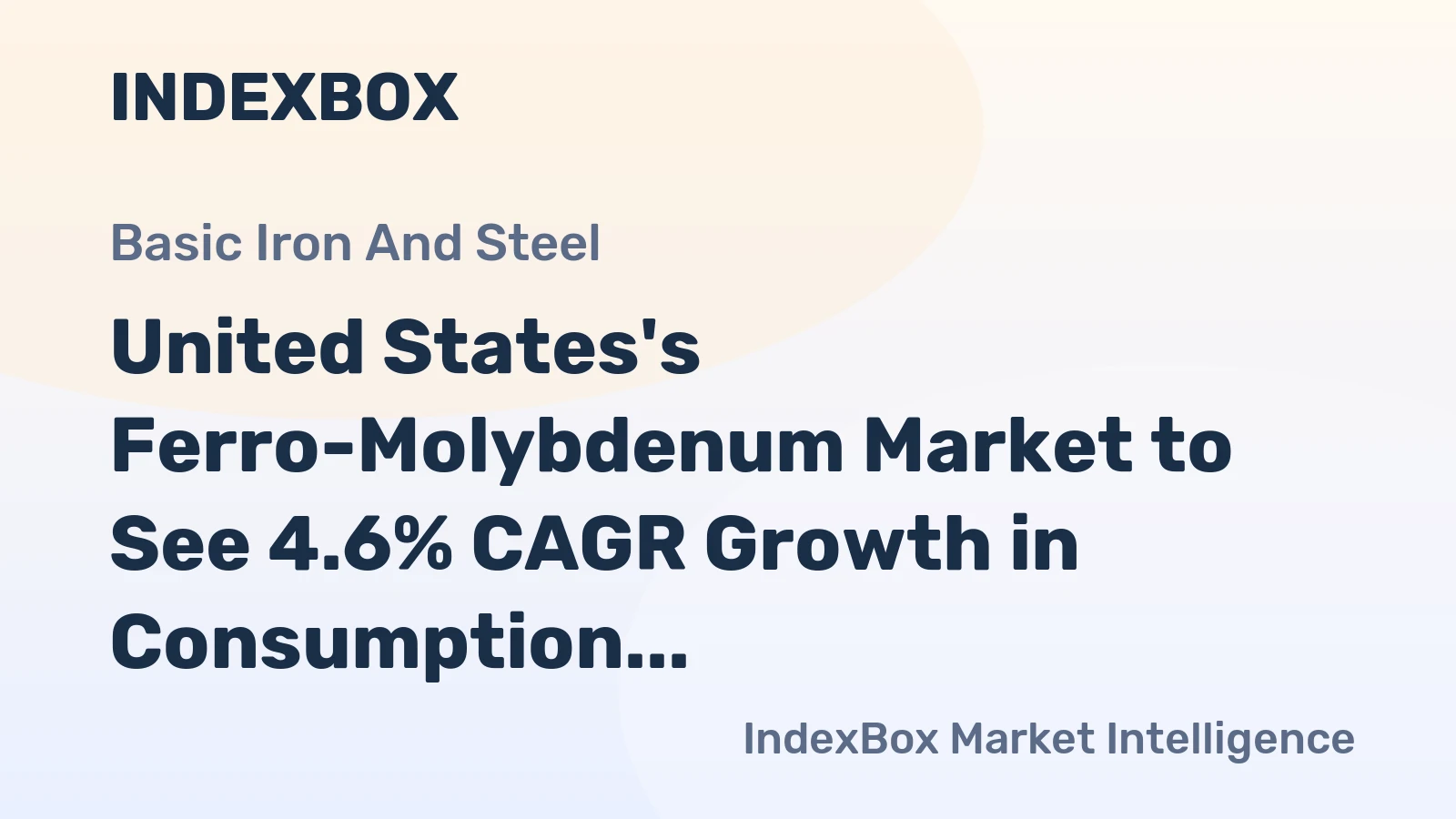 United States's Ferro-Molybdenum Market to See 4.6% CAGR Growth in Consumption Over Next Decade