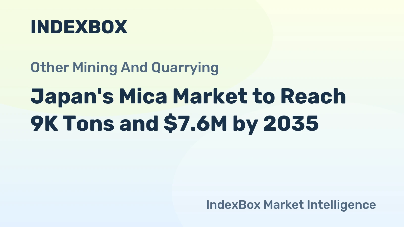 Japan's Mica Market to Reach 9K Tons and $7.6M by 2035