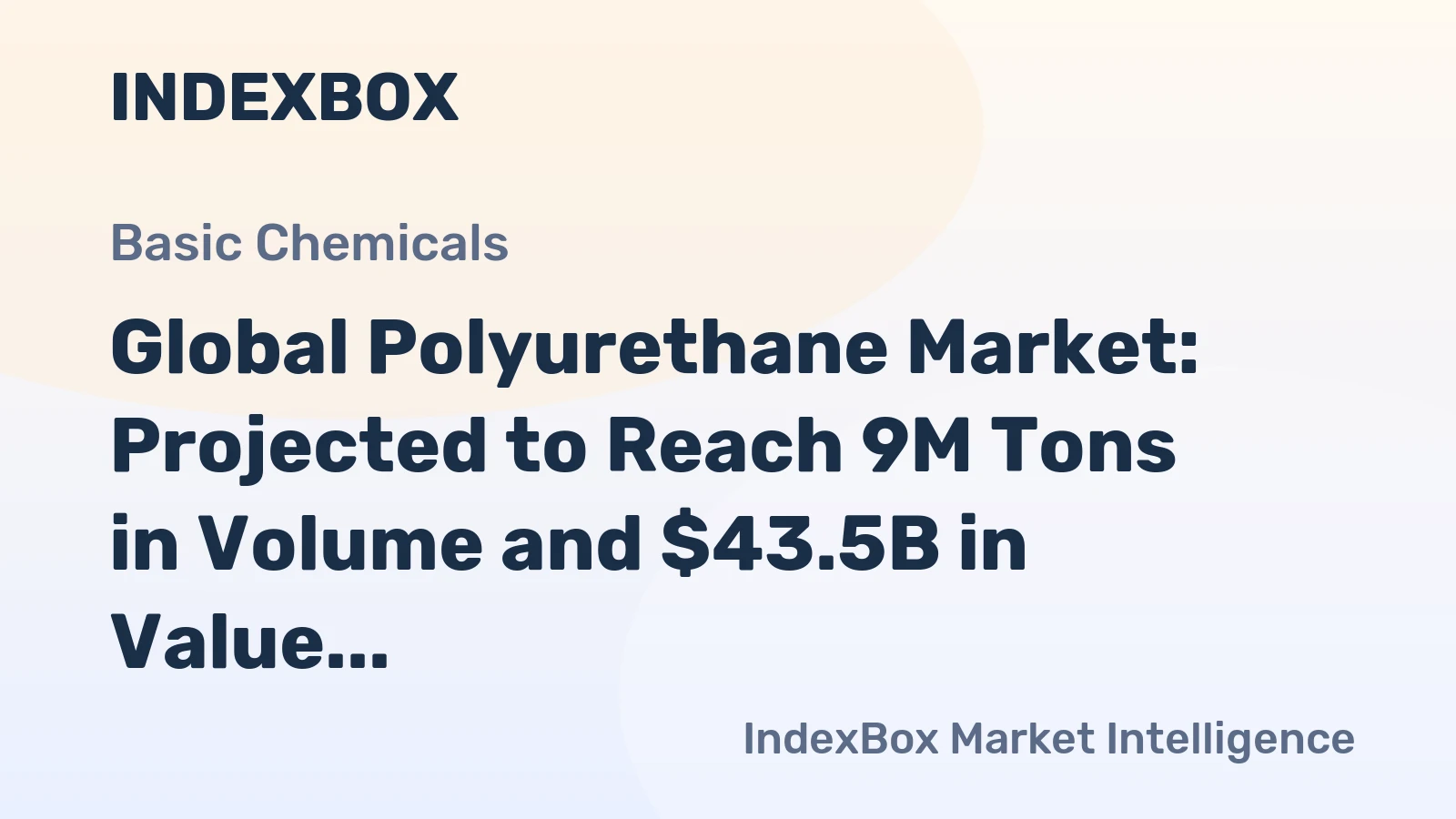 Global Polyurethane Market: Projected to Reach 9M Tons in Volume and $43.5B in Value by 2030