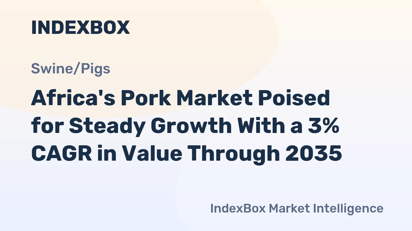 Africa's Pork Market Poised for Steady Growth With a 3% CAGR in Value Through 2035