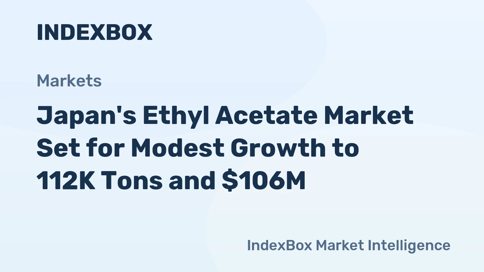 Japan's Ethyl Acetate Market Set for Modest Growth to 112K Tons and $106M