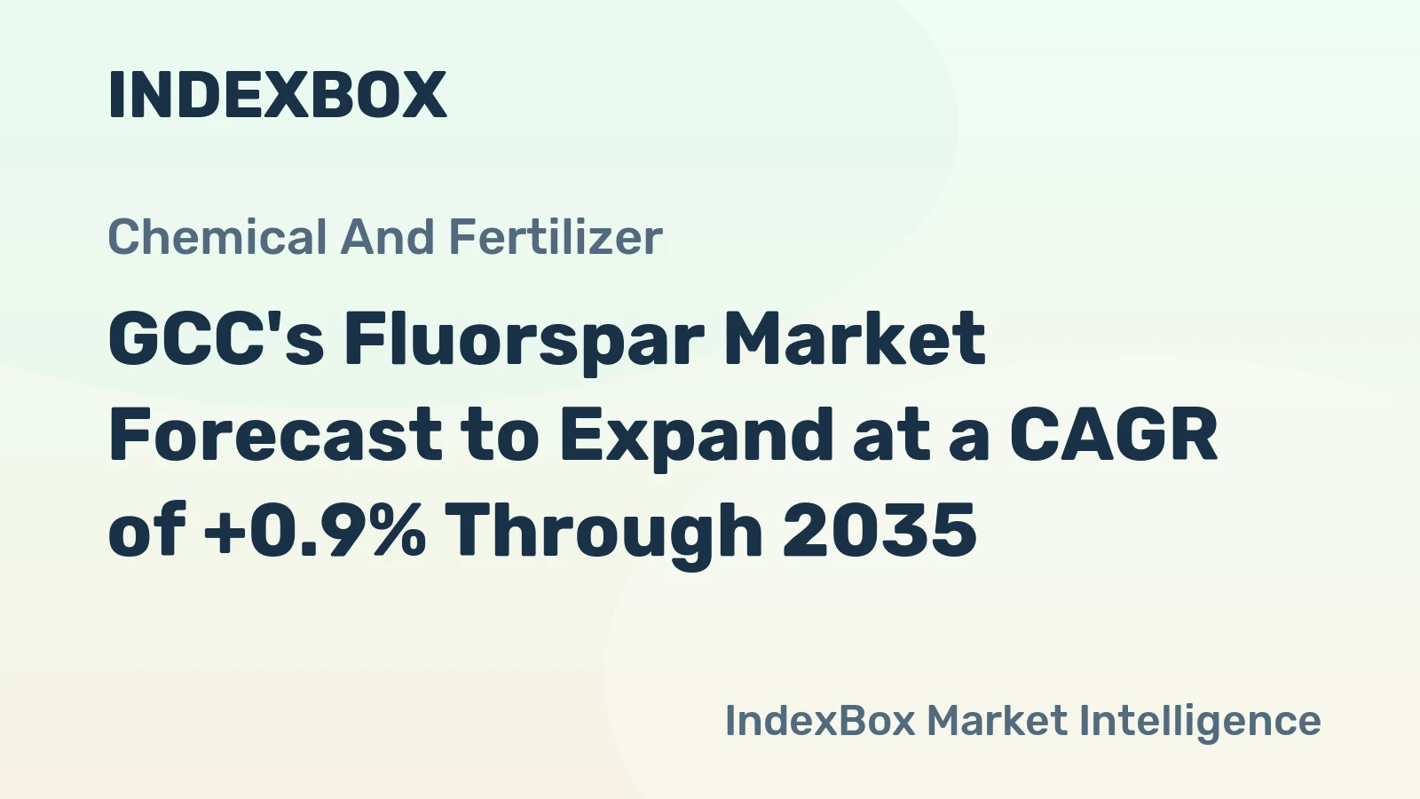 GCC's Fluorspar Market Forecast to Expand at a CAGR of +0.9% Through 2035