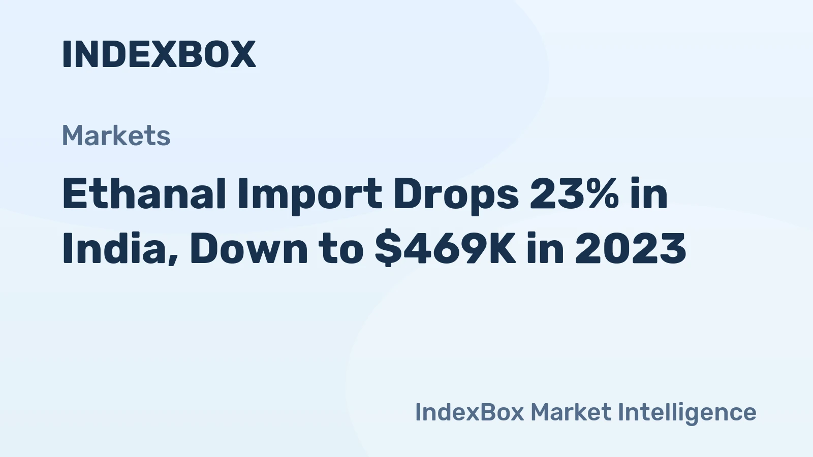 Ethanal Import Drops 23% in India, Down to $469K in 2023