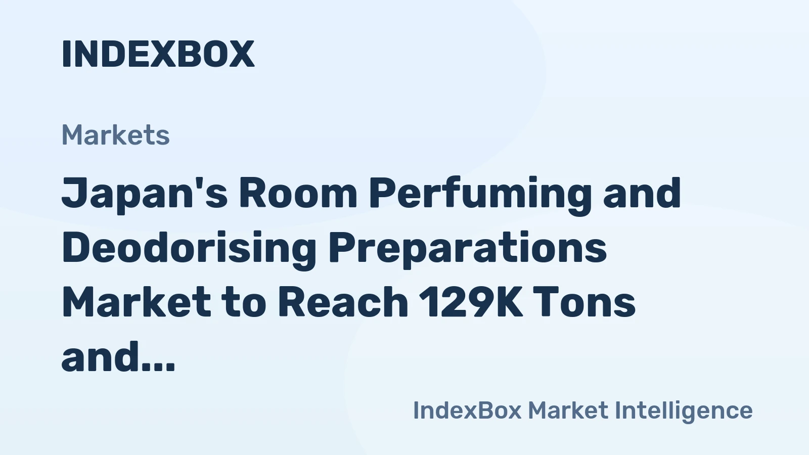 Japan's Room Perfuming and Deodorising Preparations Market to Reach 129K Tons and $1.2B by 2035