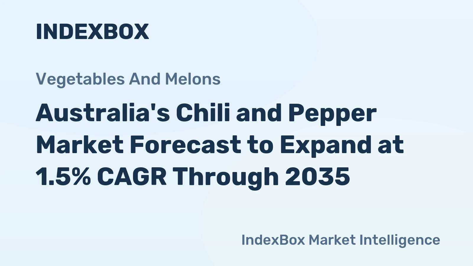Australia's Chili and Pepper Market Forecast to Expand at 1.5% CAGR Through 2035