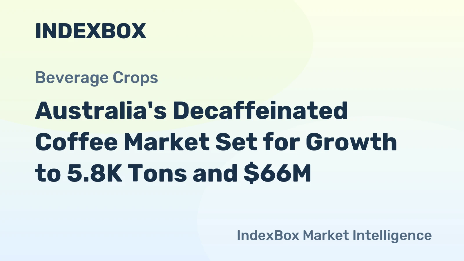 Australia's Decaffeinated Coffee Market Set for Growth to 5.8K Tons and $66M