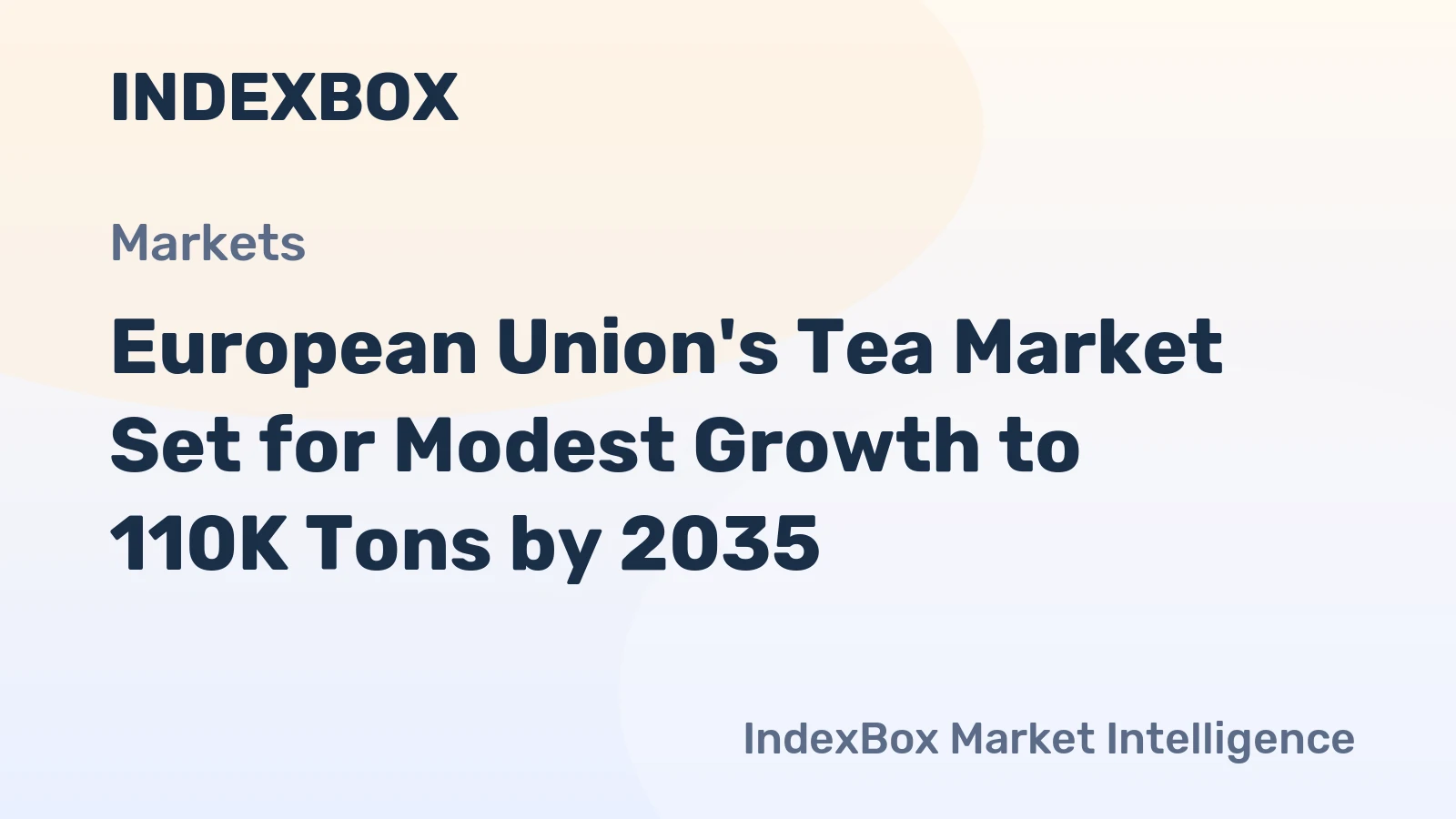 European Union's Tea Market Set for Modest Growth to 110K Tons by 2035