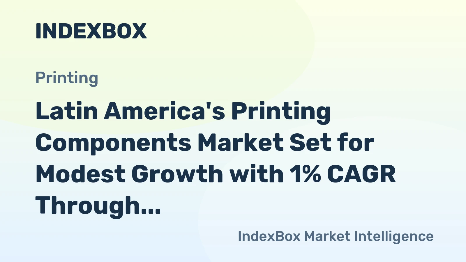 Latin America's Printing Components Market Set for Modest Growth with 1% CAGR Through 2035
