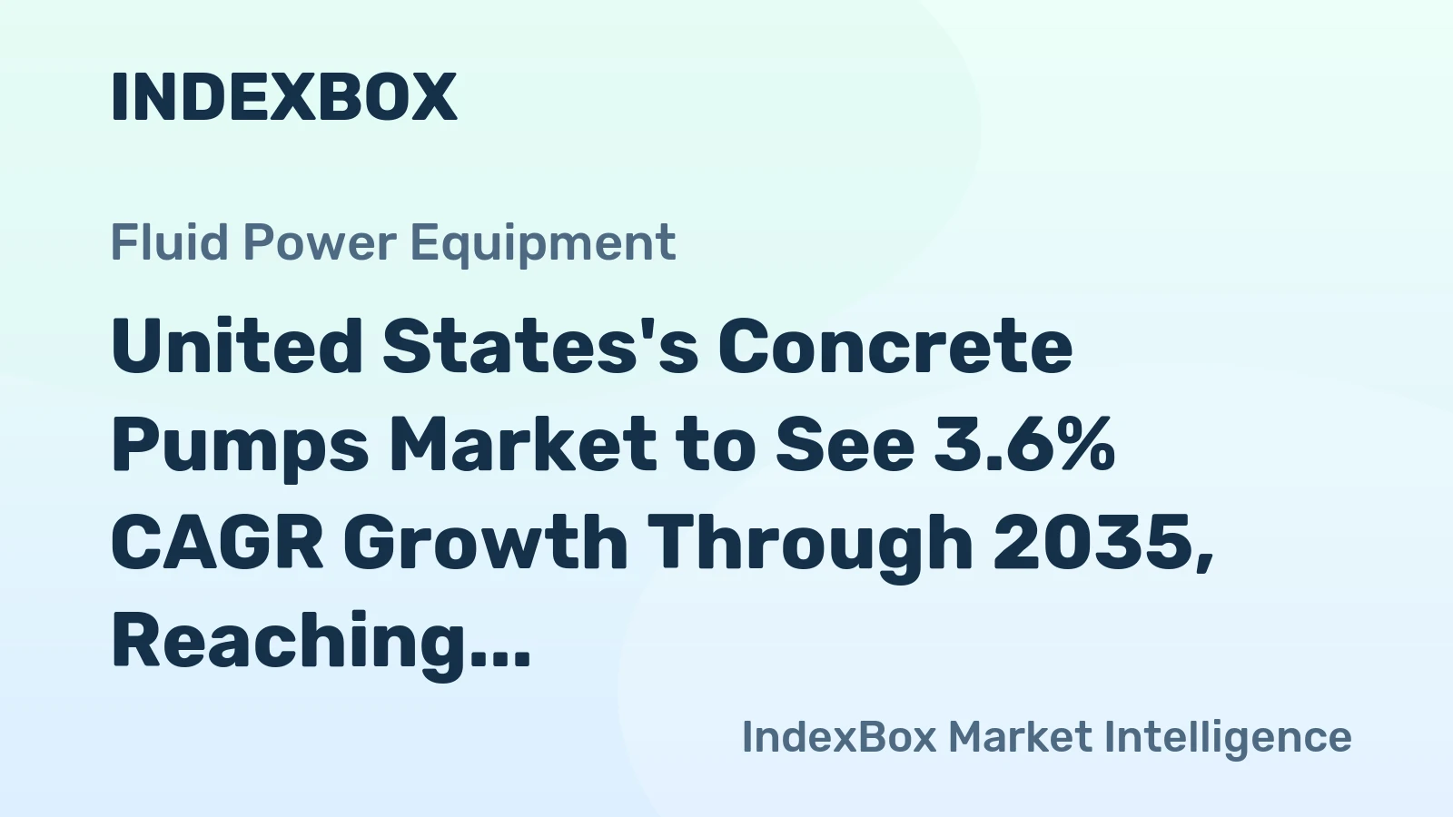 United States's Concrete Pumps Market to See 3.6% CAGR Growth Through 2035, Reaching 8.2K Units