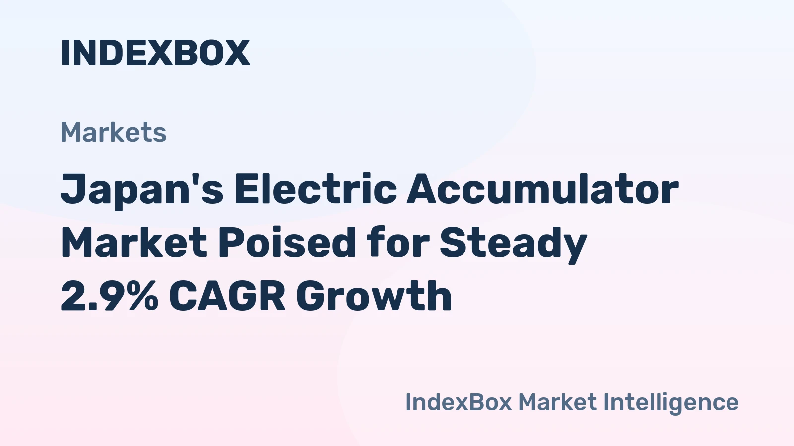 Japan's Electric Accumulator Market Poised for Steady 2.9% CAGR Growth