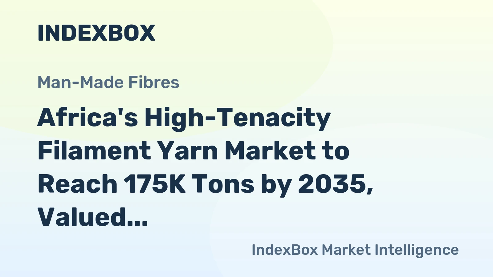Africa's High-Tenacity Filament Yarn Market to Reach 175K Tons by 2035, Valued at $698M
