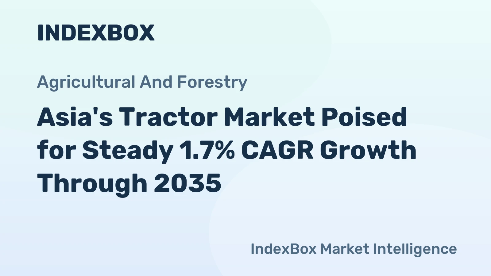 Asia's Tractor Market Poised for Steady 1.7% CAGR Growth Through 2035