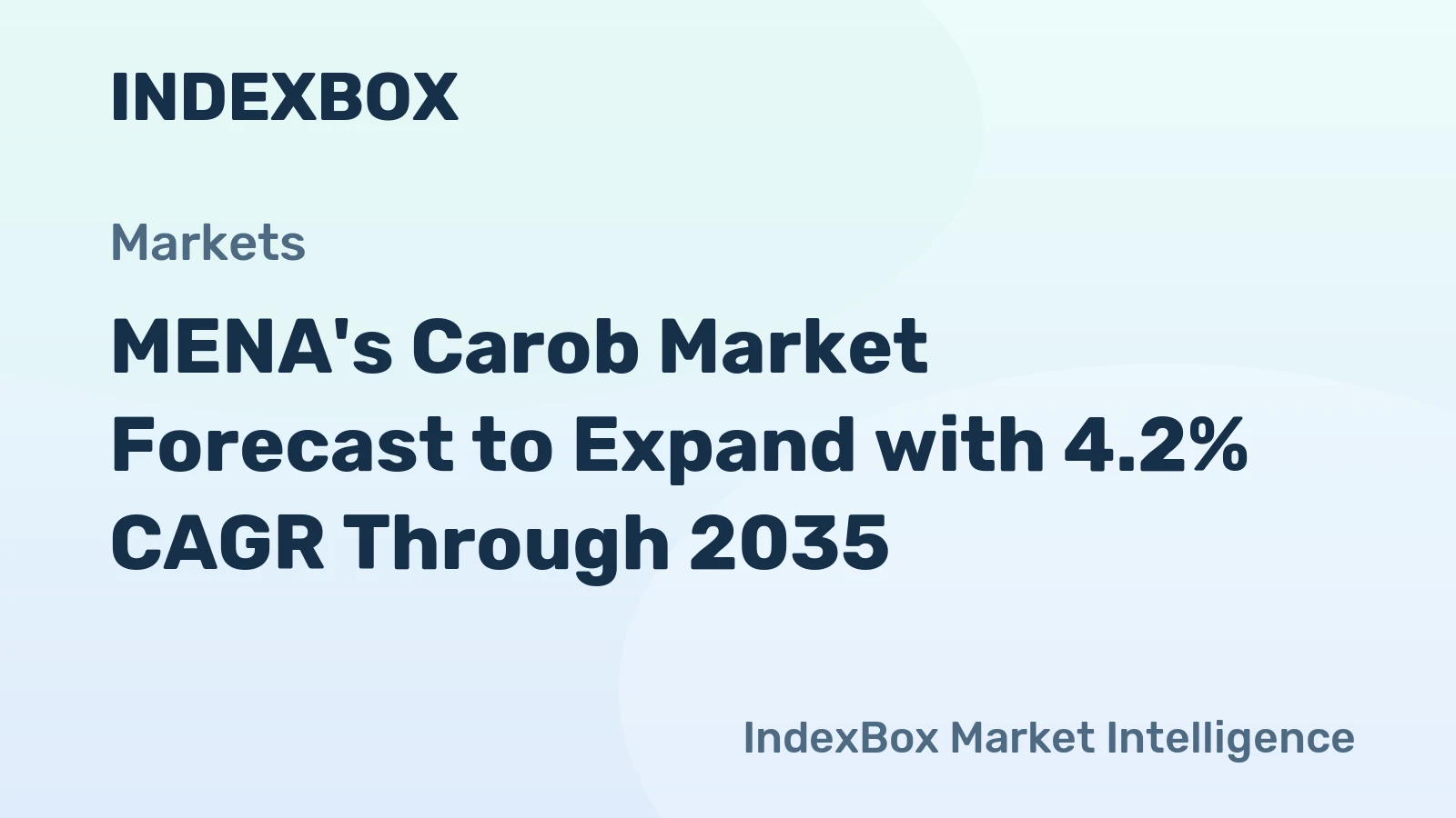 MENA's Carob Market Forecast to Expand with 4.2% CAGR Through 2035