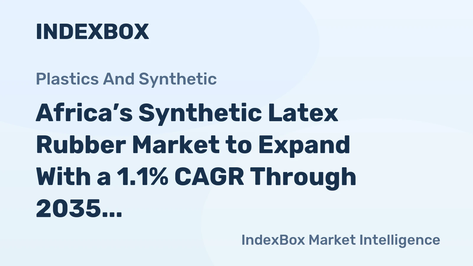 Africa’s Synthetic Latex Rubber Market to Expand With a 1.1% CAGR Through 2035