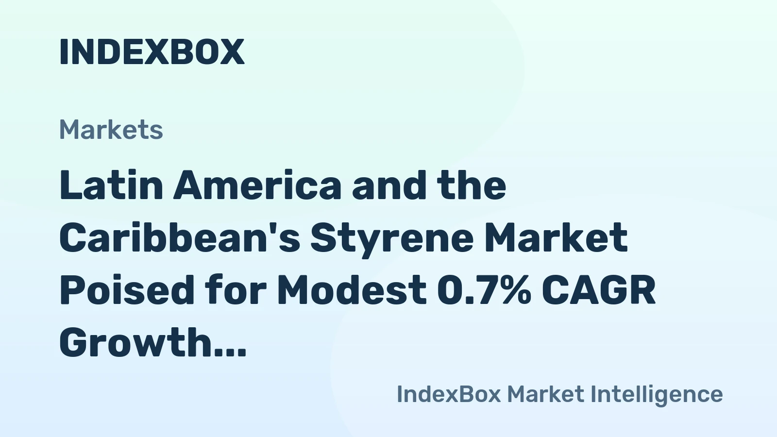 Latin America and the Caribbean's Styrene Market Poised for Modest 0.7% CAGR Growth Through 2035