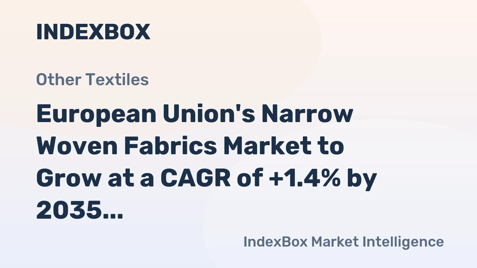 European Union's Narrow Woven Fabrics Market to Grow at a CAGR of +1.4% by 2035