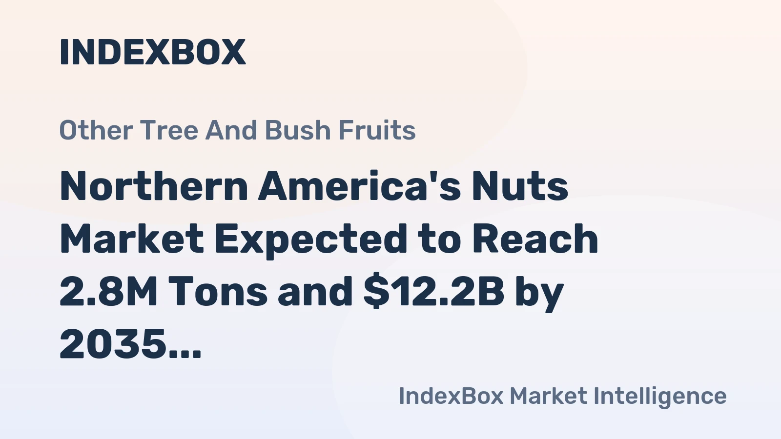 Northern America's Nuts Market Expected to Reach 2.8M Tons and $12.2B by 2035, Fueled by Increasing Demand