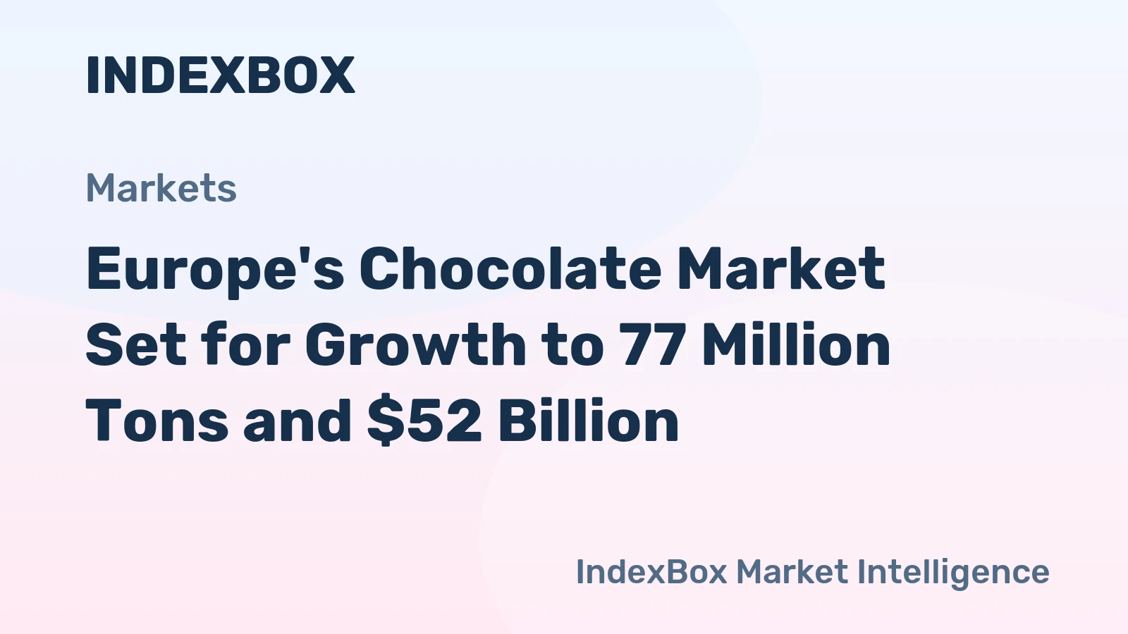 Europe's Chocolate Market Set for Growth to 77 Million Tons and $52 Billion