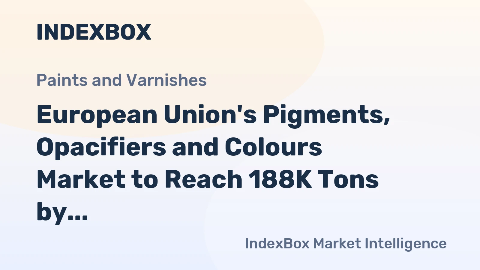 European Union's Pigments, Opacifiers and Colours Market to Reach 188K Tons by 2035 with $1.5B Value Increase