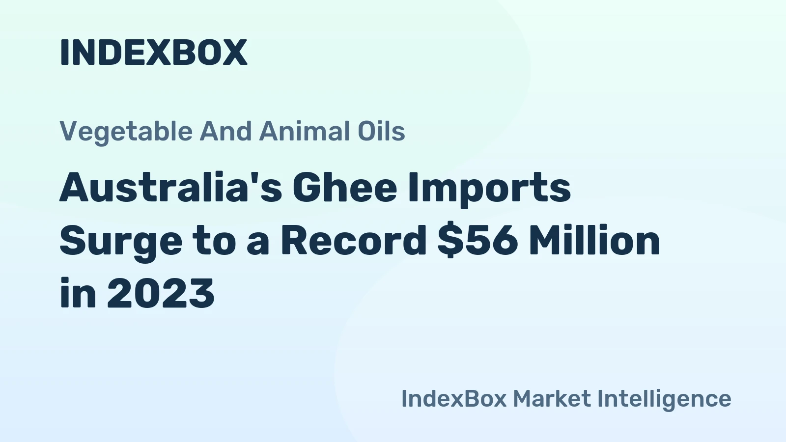 Australia's Ghee Imports Surge to a Record $56 Million in 2023