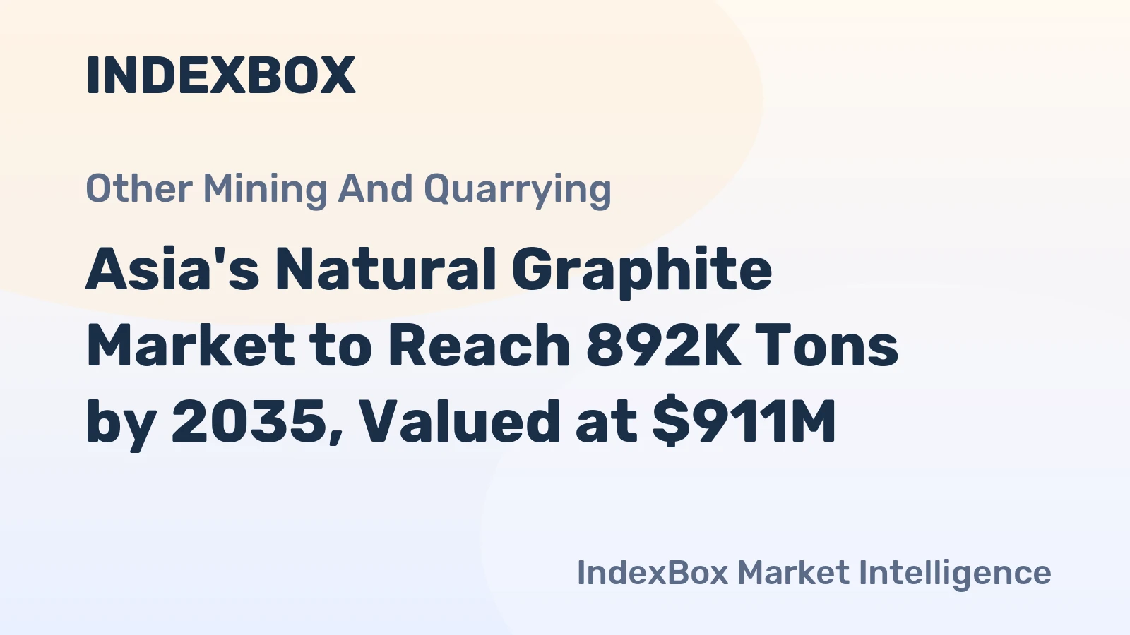 Asia's Natural Graphite Market to Reach 892K Tons by 2035, Valued at $911M