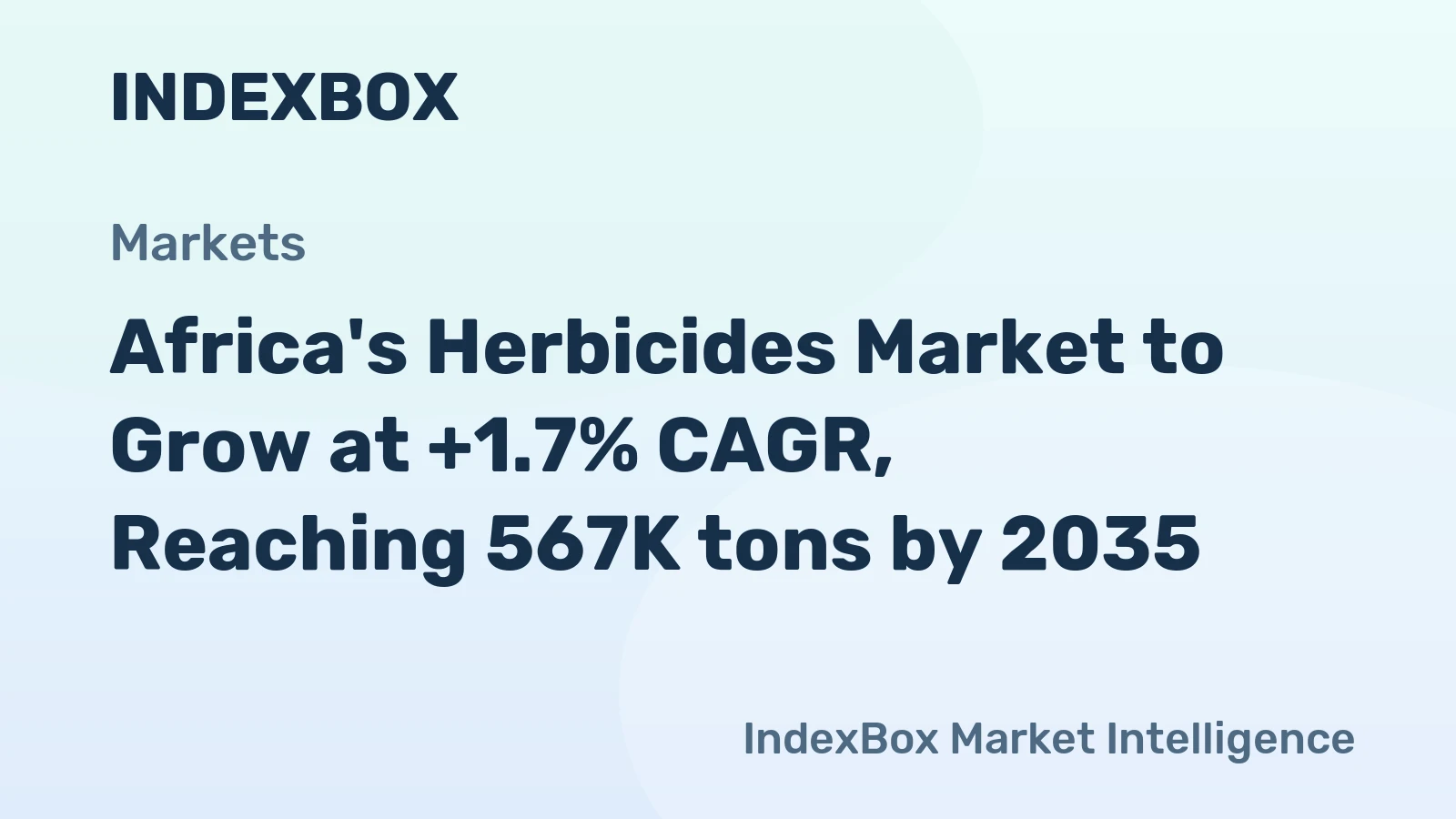 Africa's Herbicides Market to Grow at +1.7% CAGR, Reaching 567K tons by 2035