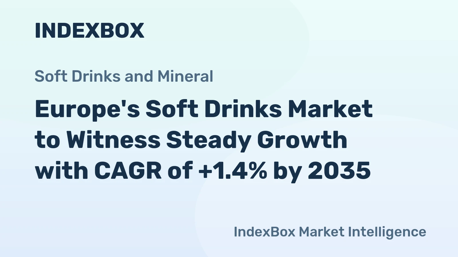 Europe's Soft Drinks Market to Witness Steady Growth with CAGR of +1.4% by 2035