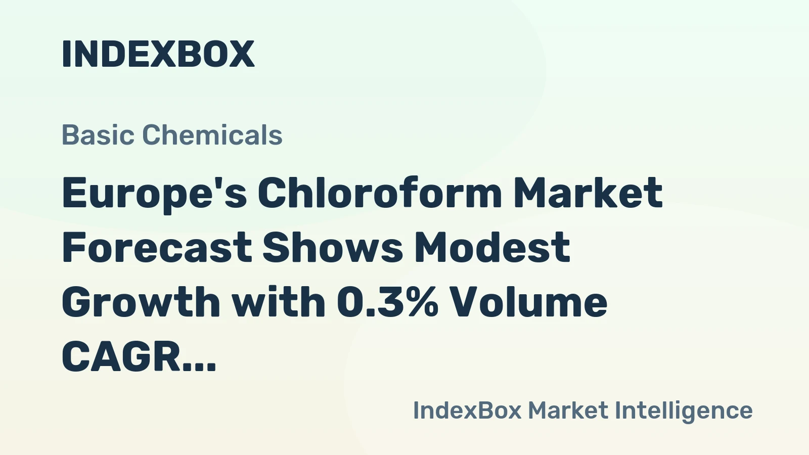 Europe's Chloroform Market Forecast Shows Modest Growth with 0.3% Volume CAGR Through 2035