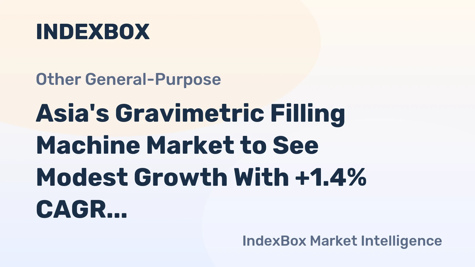 Asia's Gravimetric Filling Machine Market to See Modest Growth With +1.4% CAGR Through 2035
