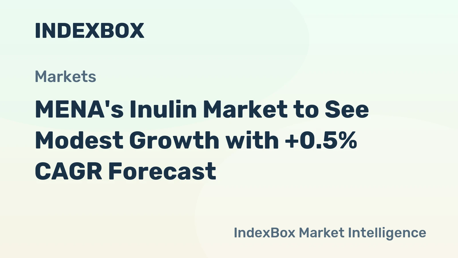 MENA's Inulin Market to See Modest Growth with +0.5% CAGR Forecast