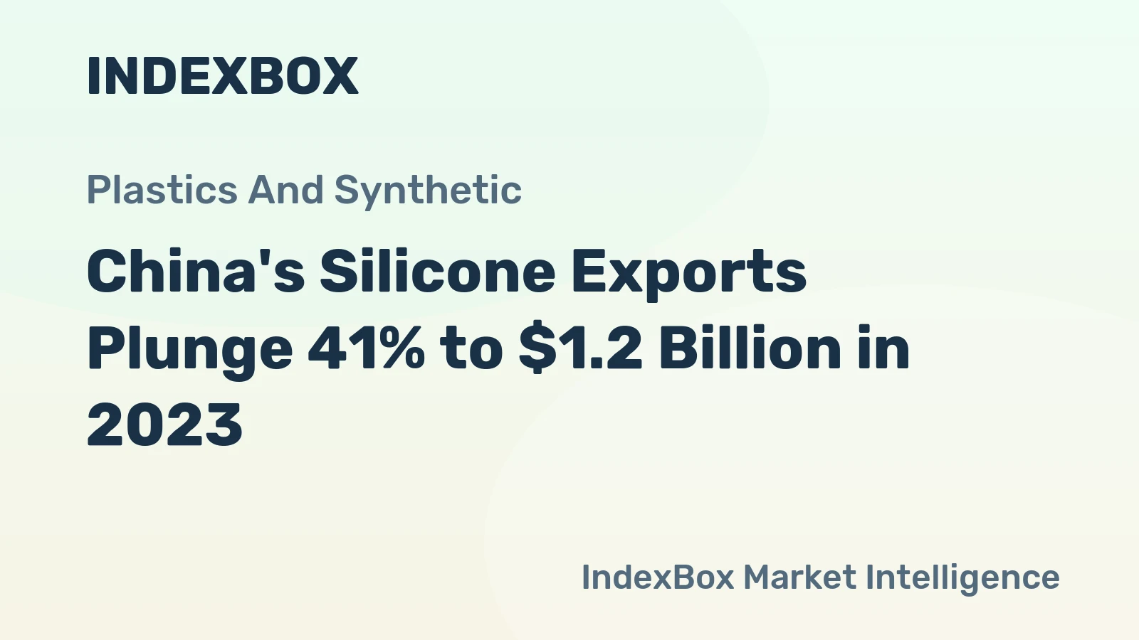 China's Silicone Exports Plunge 41% to $1.2 Billion in 2023