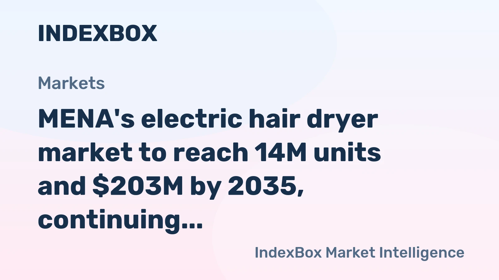 MENA's electric hair dryer market to reach 14M units and $203M by 2035, continuing its upward trend in volume and value.