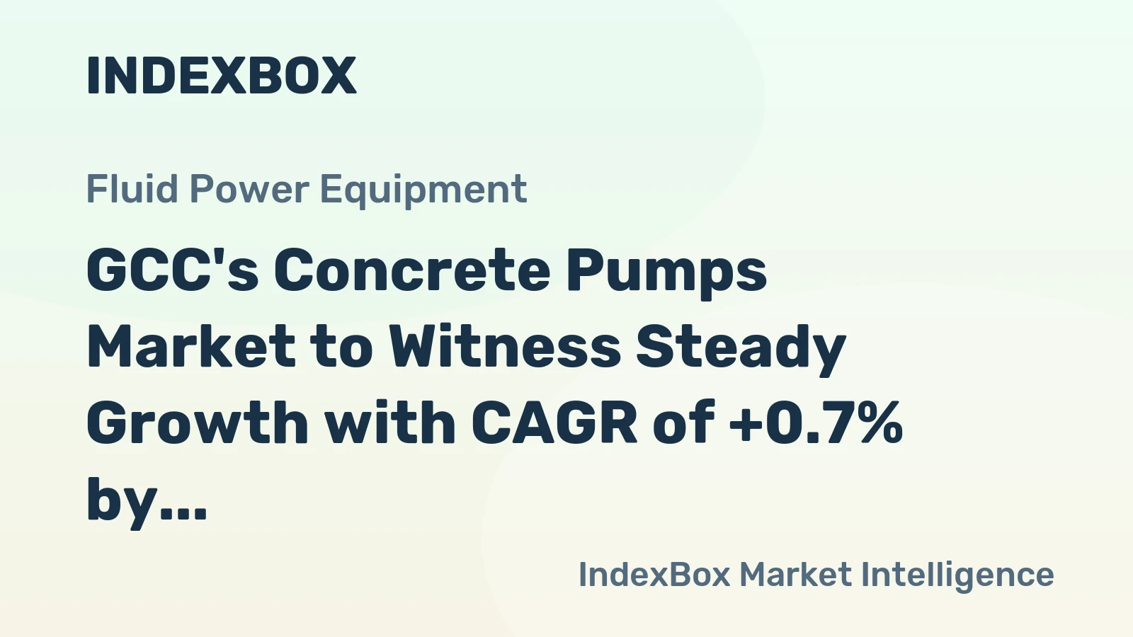 GCC's Concrete Pumps Market to Witness Steady Growth with CAGR of +0.7% by 2035, Reaching $21B in Value