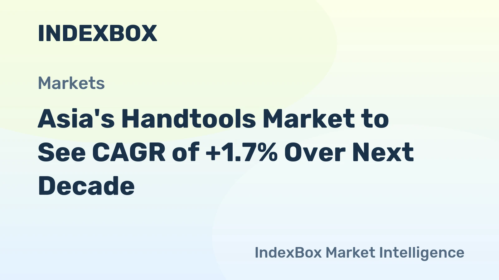 Asia's Handtools Market to See CAGR of +1.7% Over Next Decade
