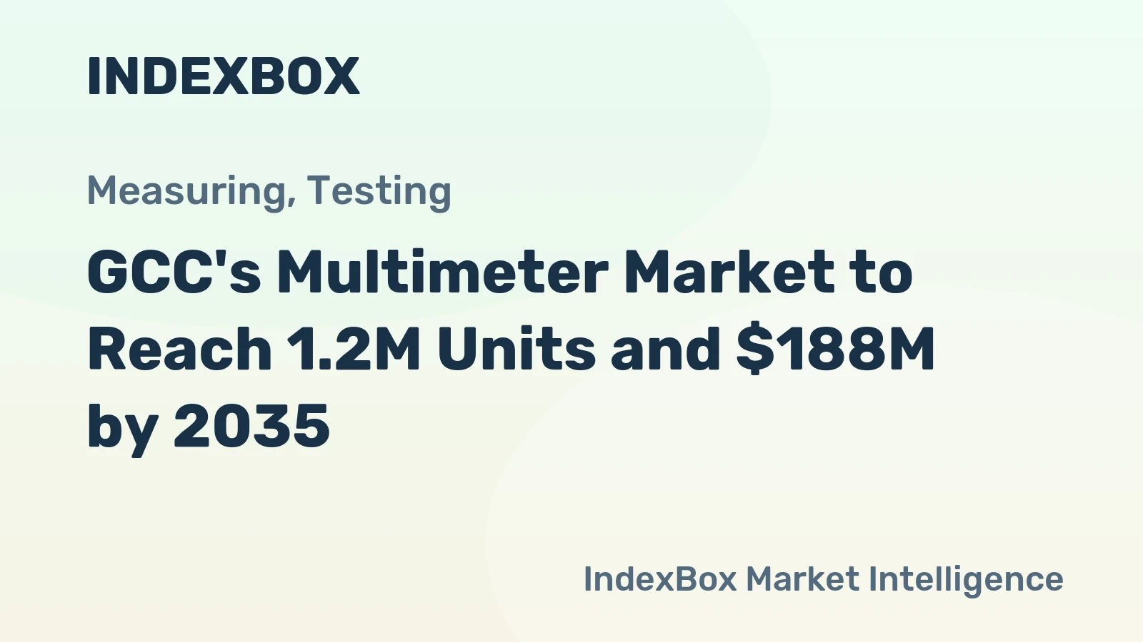 GCC's Multimeter Market to Reach 1.2M Units and $188M by 2035
