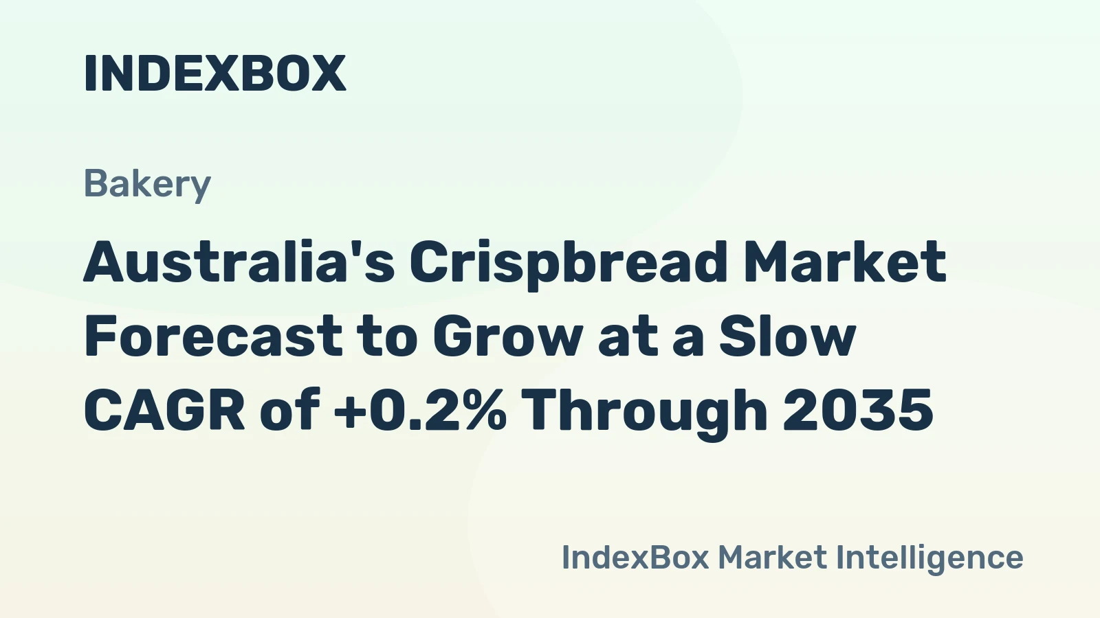 Australia's Crispbread Market Forecast to Grow at a Slow CAGR of +0.2% Through 2035