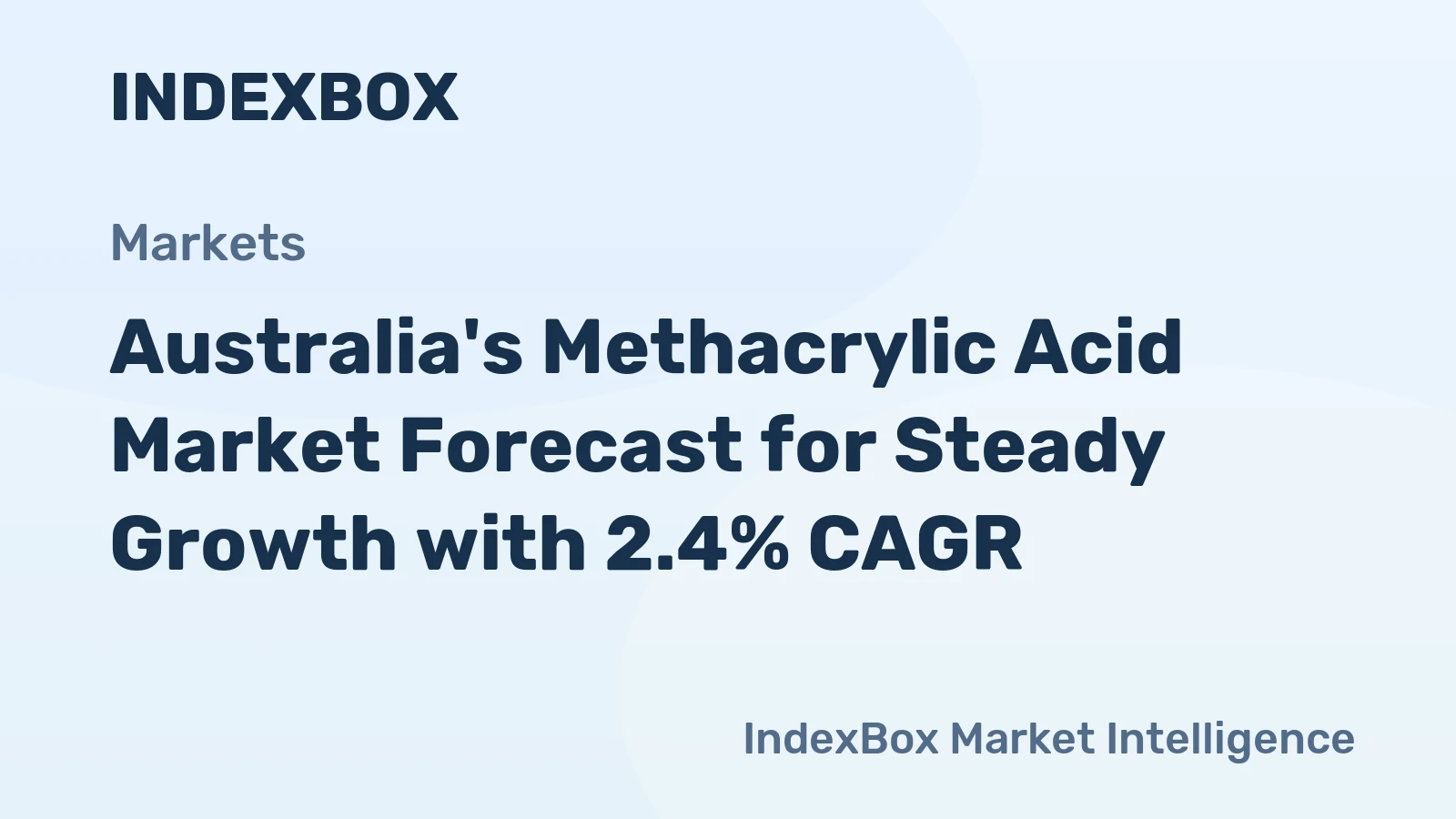 Australia's Methacrylic Acid Market Forecast for Steady Growth with 2.4% CAGR