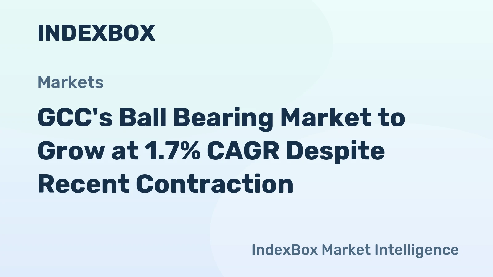 GCC's Ball Bearing Market to Grow at 1.7% CAGR Despite Recent Contraction