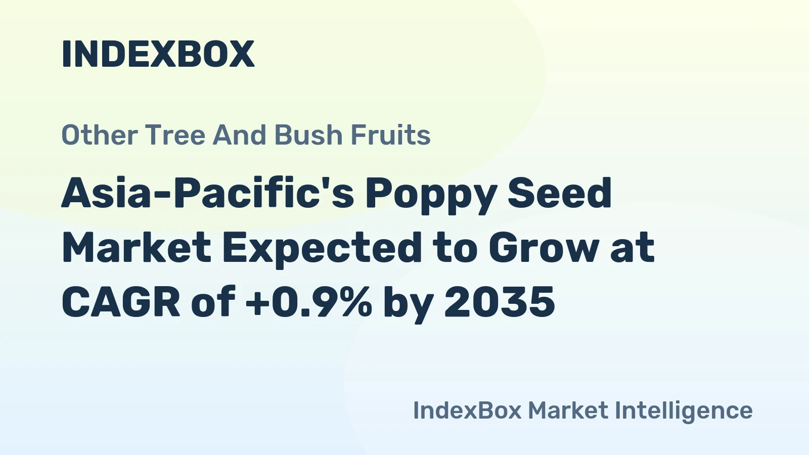 Asia-Pacific's Poppy Seed Market Expected to Grow at CAGR of +0.9% by 2035