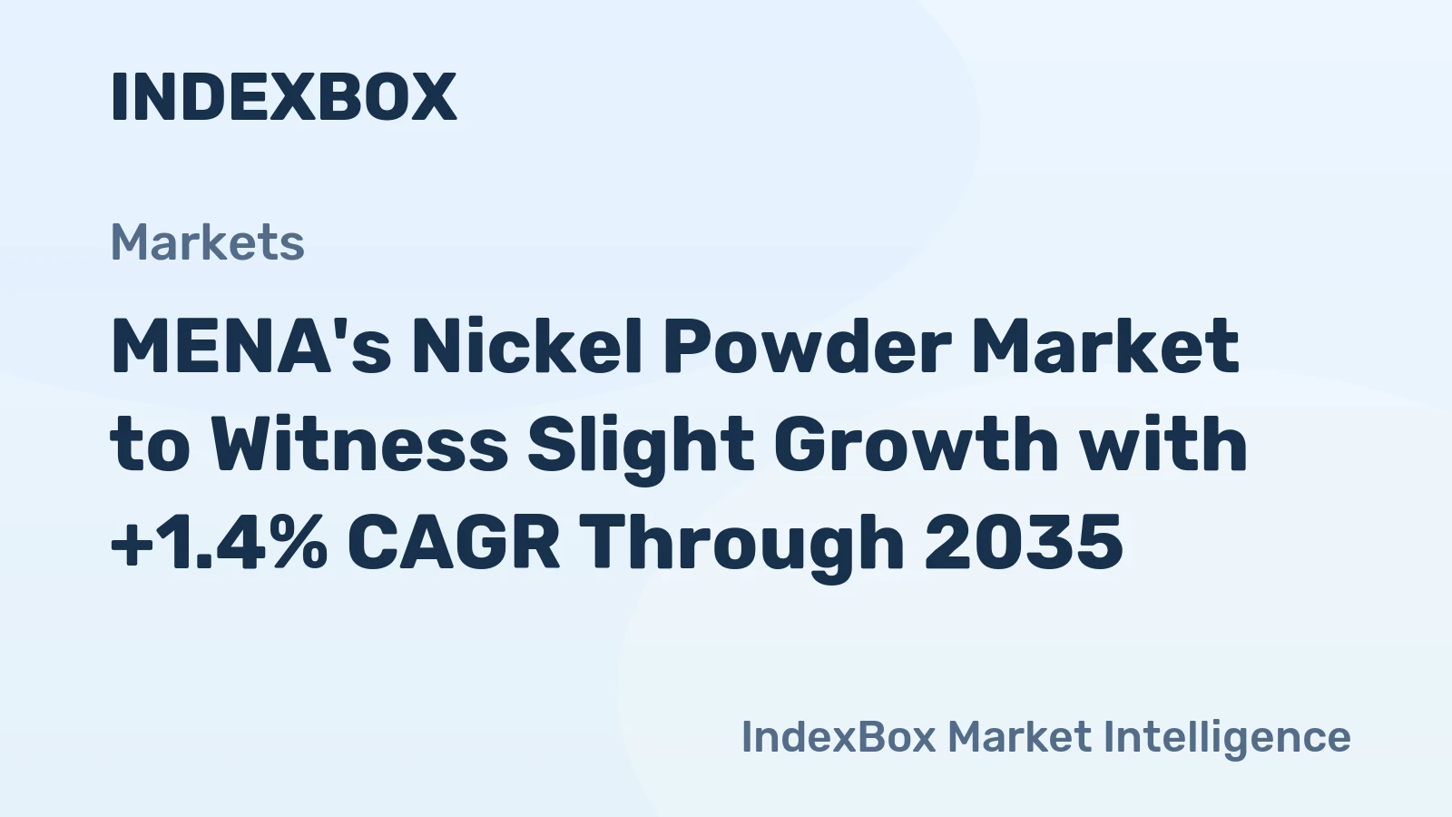 MENA's Nickel Powder Market to Witness Slight Growth with +1.4% CAGR Through 2035
