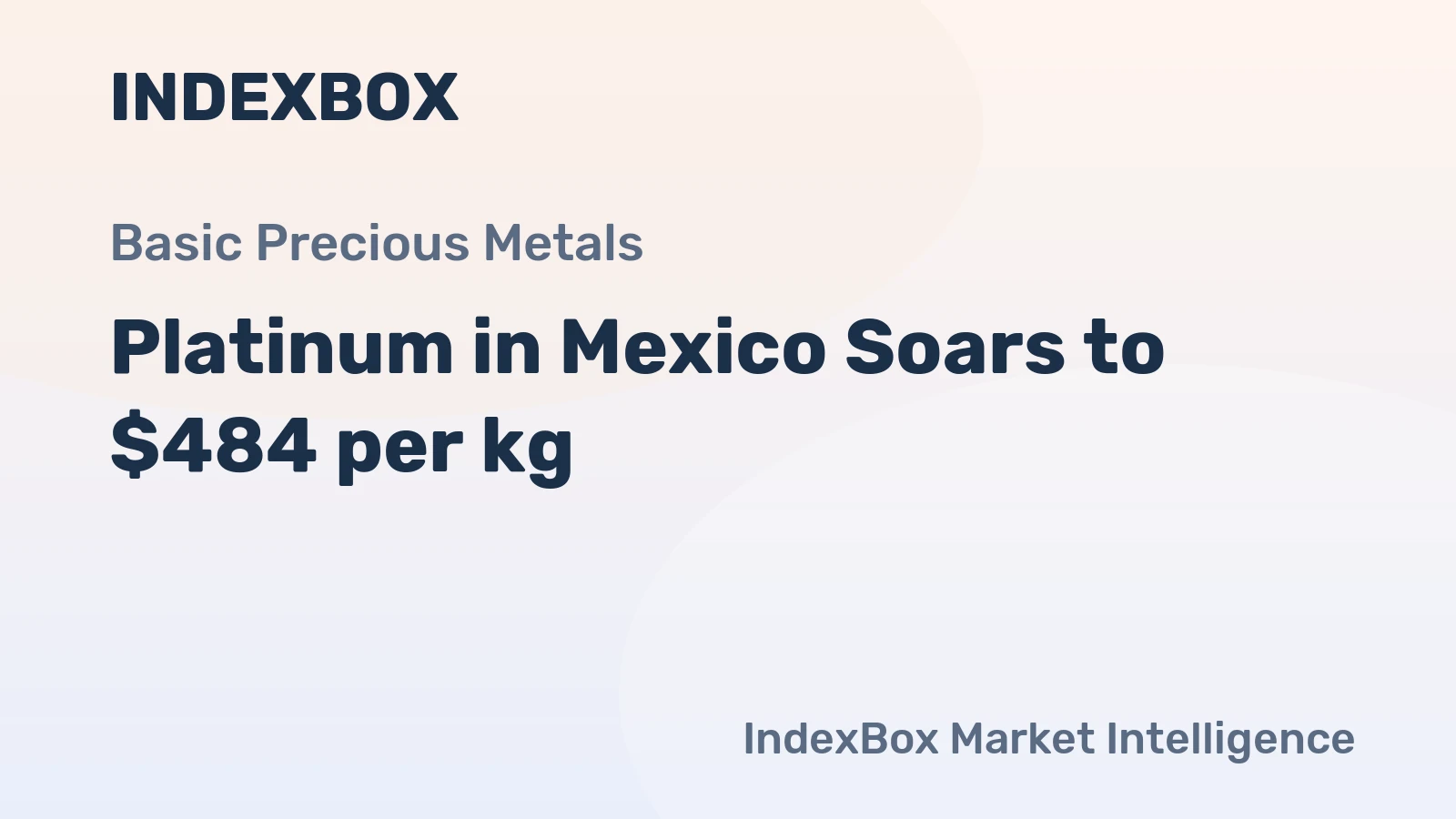 Platinum in Mexico Soars to $484 per kg