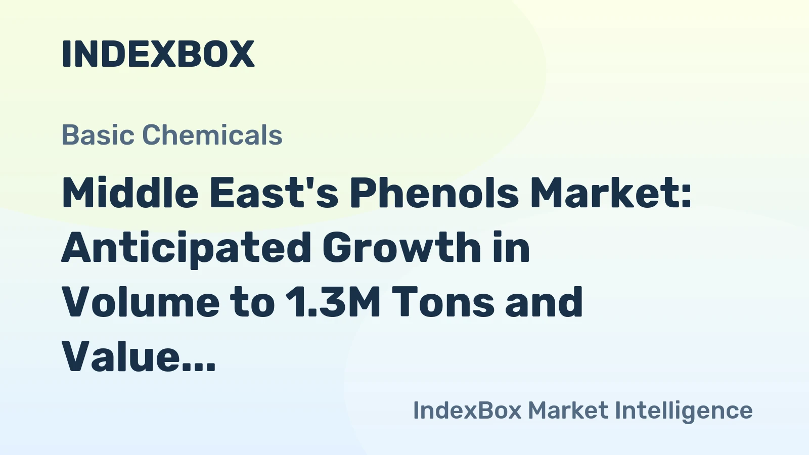 Middle East's Phenols Market: Anticipated Growth in Volume to 1.3M Tons and Value to $2.7B by 2035