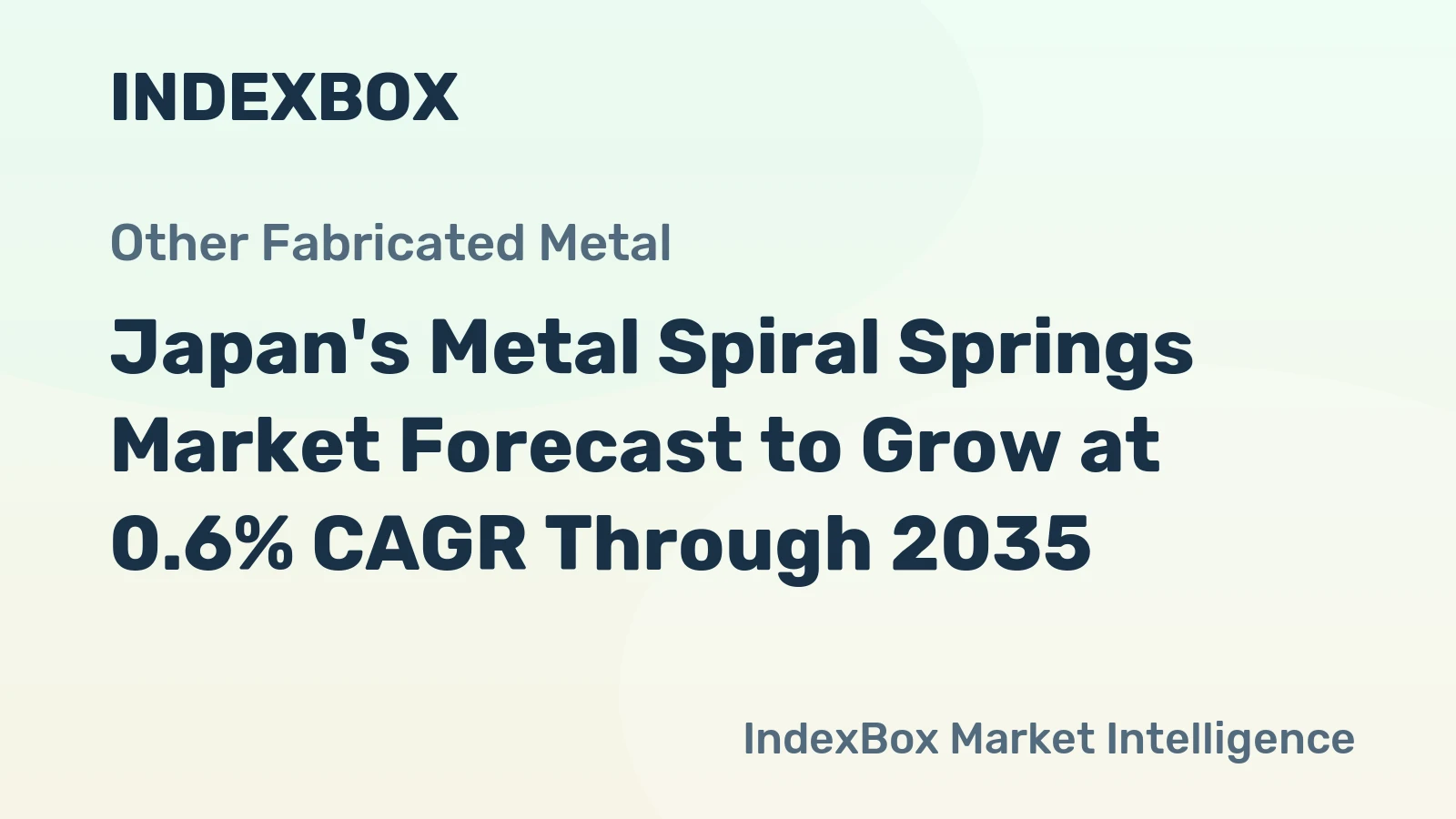 Japan's Metal Spiral Springs Market Forecast to Grow at 0.6% CAGR Through 2035
