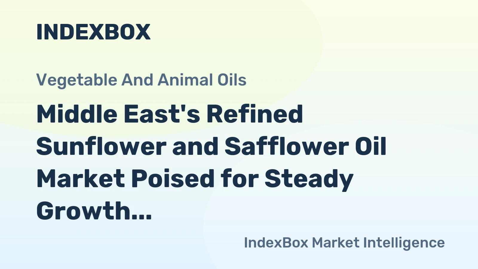 Middle East's Refined Sunflower and Safflower Oil Market Poised for Steady Growth With 1.3% CAGR Through 2035