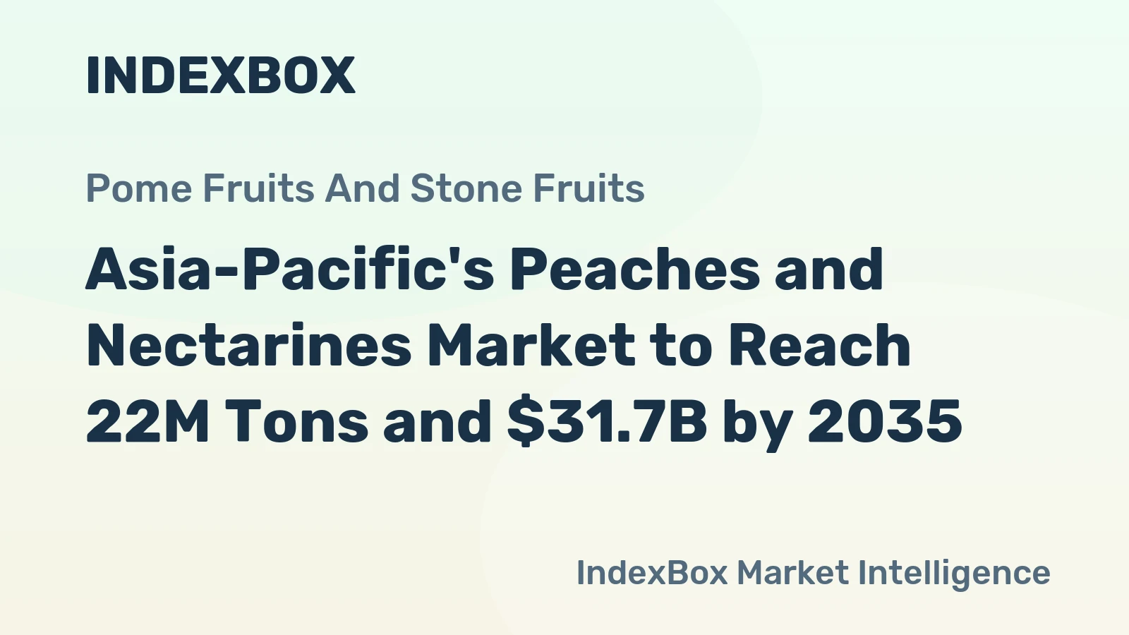 Asia-Pacific's Peaches and Nectarines Market to Reach 22M Tons and $31.7B by 2035