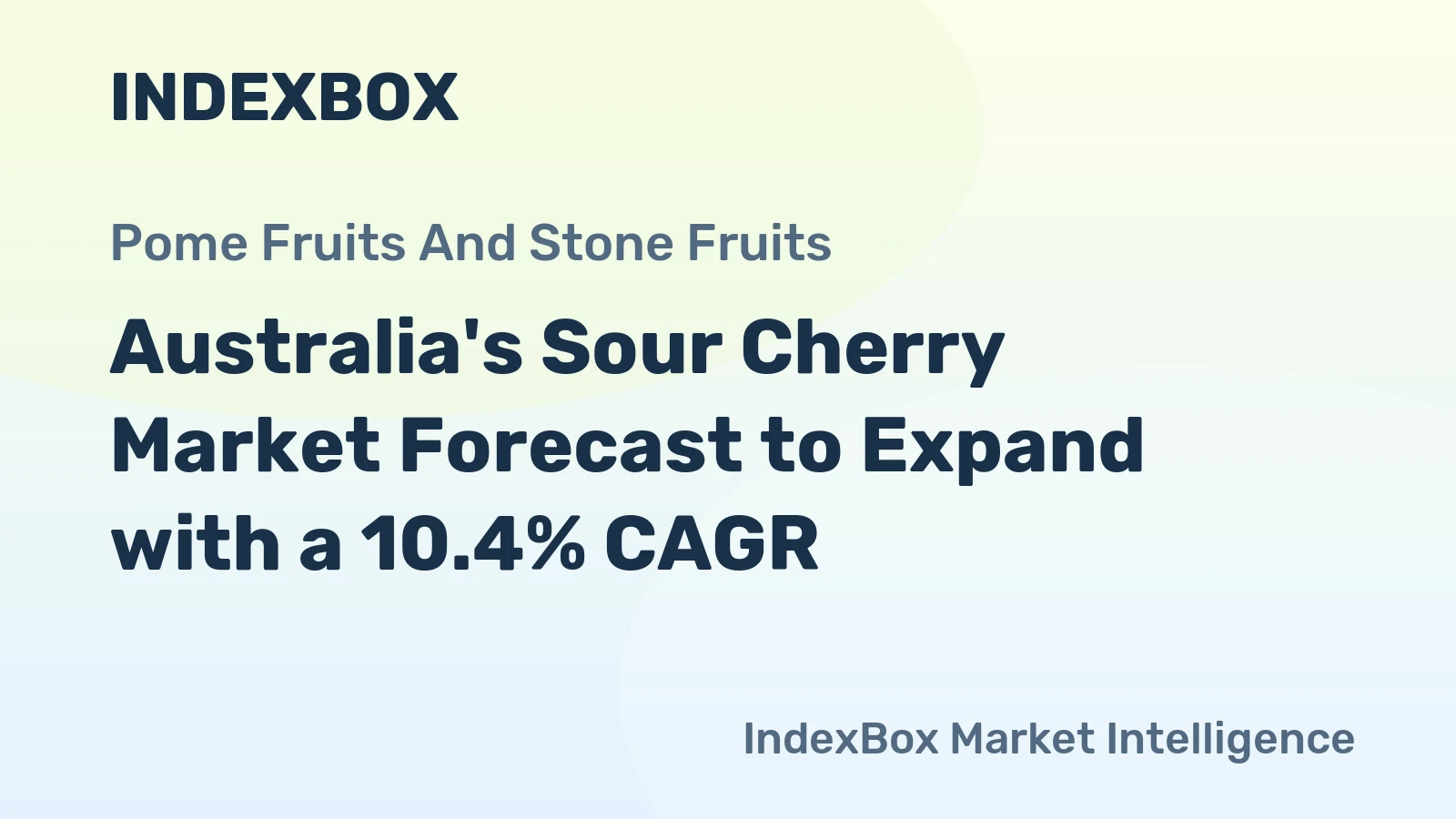 Australia's Sour Cherry Market Forecast to Expand with a 10.4% CAGR